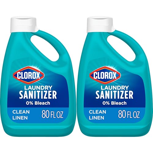 Clorox Laundry Sanitizer, Kills 99.9% of Odor-Causing Bacteria on Laundry, 80 Fl Oz, Pack of 2