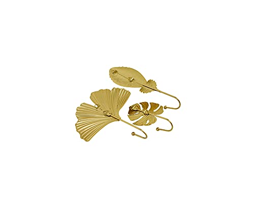 Dorm Queen Gold Decorative Wall Hooks β Set of 3 | Gold Hooks for Hanging Keys, Hats and Jewelry | Gold Wall Hooks | Wall Hooks Decorative | Decorative Hooks | Hat Hooks for Wall | Brass Hooks