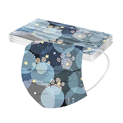 50PCS Cute Animal Claw Disposable Face Mask For Adults 3-Ply Breathable Cat Dog Paw Printed Paper Masks for Outdoor (Multi/A3)