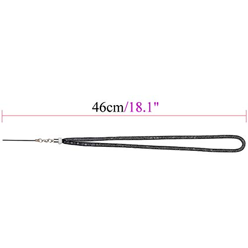 Lanyard with Fishnet Tube Filled with Sparkly Rhinestones(Pack of 4),Bling Strap for Phone,Camera,ID Badge and USB Key,Long,Black-Champagne-Pink-Purple