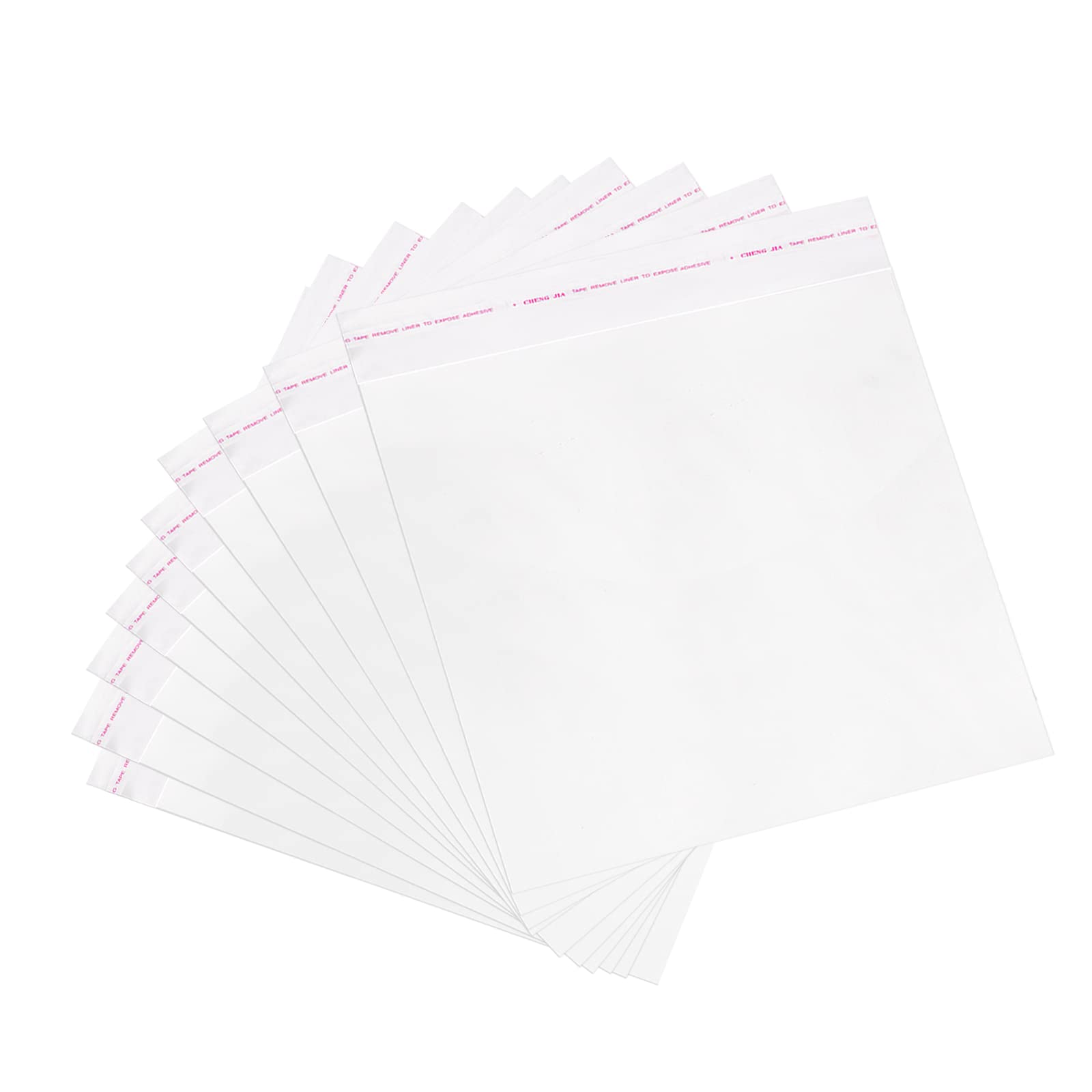 uxcell 100Pcs Clear Cello Bags, 9" x 10" Plastic Self Sealing OPP Cello Treat Bags Cello Poly Bags for Packing Cookies Candy Jewelry Gifts, Clear