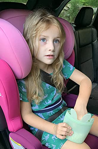 Reusable Snack Bag for Kids. Easy, Quick, Fun Snacks on the Go. Food Grade Silicone, Dishwasher-Safe, Eco-Friendly, Non-Toxic, Strong Seal. Great for Travel, School or Home. (Semi-Transparent Green)