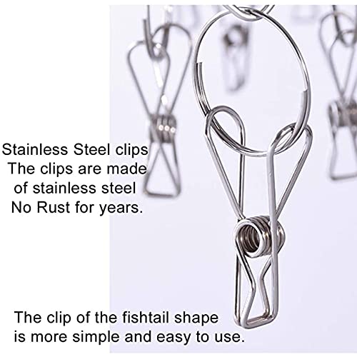 G GENLEAS 2 Pack 12 Hat Organizer Hook Loop Tape Cap Stainless Steel Organizer Hanger, Folding Clothes Hangers Foldable Clothes Drying Rack for Travel Circle Shape