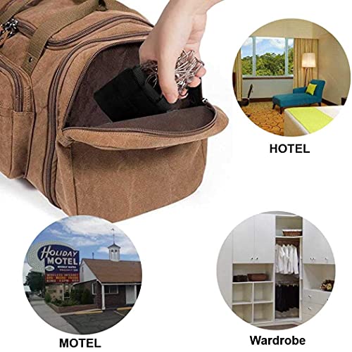 G GENLEAS 2 Pack 12 Hat Organizer Hook Loop Tape Cap Stainless Steel Organizer Hanger, Folding Clothes Hangers Foldable Clothes Drying Rack for Travel Circle Shape
