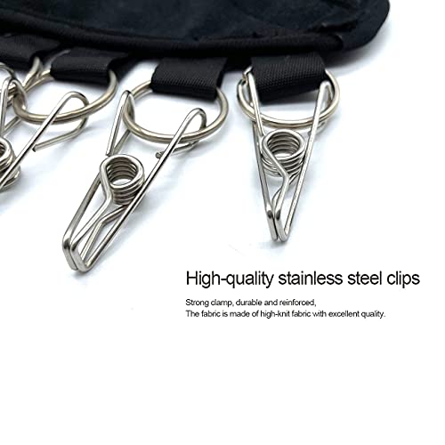 G GENLEAS 2 Pack 12 Hat Organizer Hook Loop Tape Cap Stainless Steel Organizer Hanger, Folding Clothes Hangers Foldable Clothes Drying Rack for Travel Circle Shape