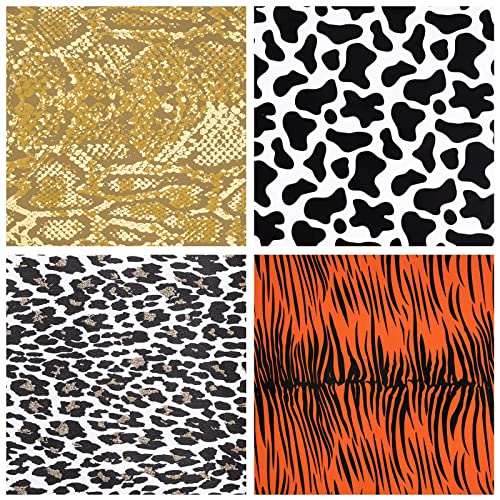 WRAPAHOLIC Wrapping Paper Roll - Animal Prints Design for Birthday, Holiday, Party, Baby Shower Present Packing - 4 Rolls - 30 Inch X 120 Inch Per Roll