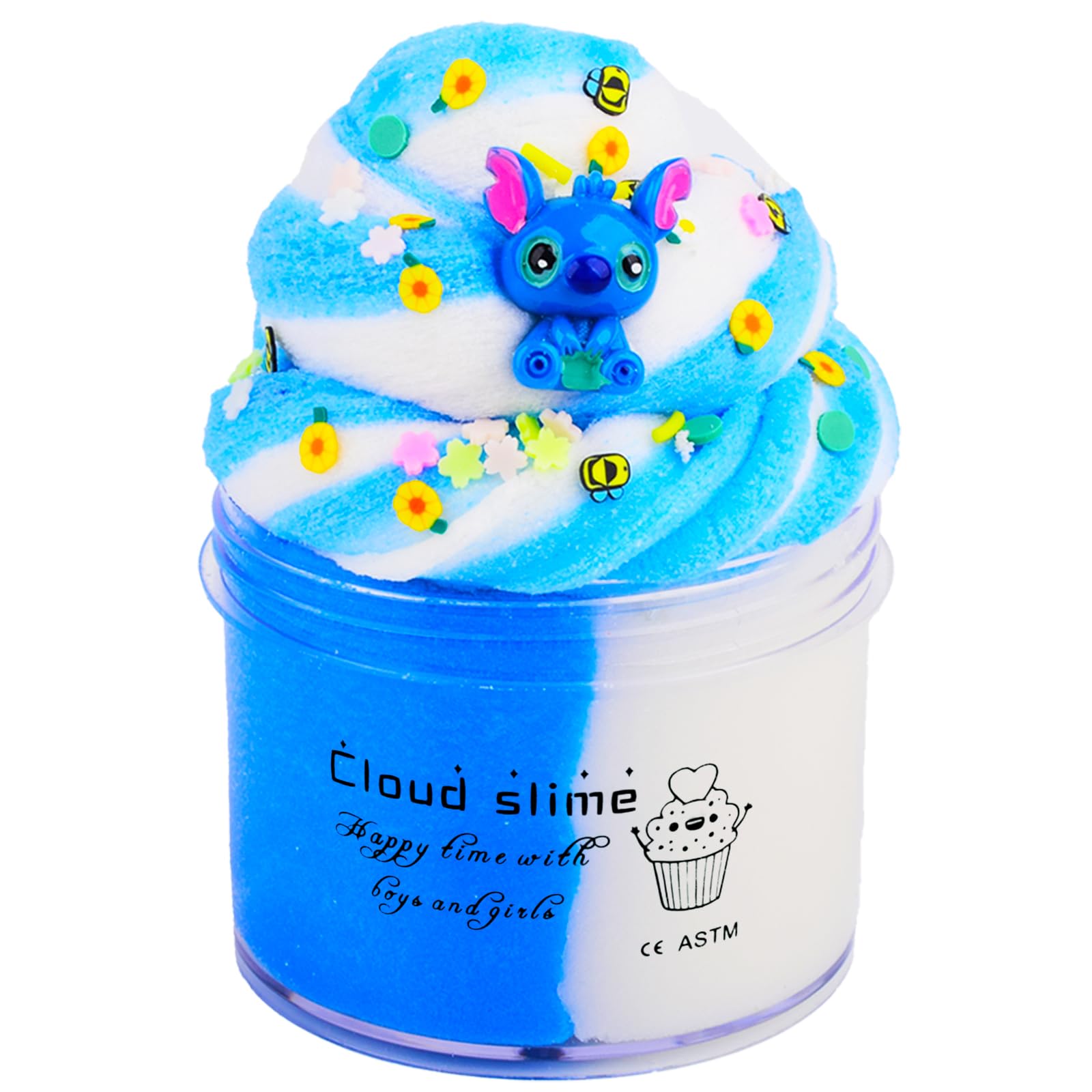 Blue Cloud Slime, Scented Slime Kit for Girls Boys, Super Soft Slime Game, DIY Kids Education Toy, Birthday Gift(7oz 200ML)