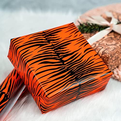 WRAPAHOLIC Wrapping Paper Roll - Animal Prints Design for Birthday, Holiday, Party, Baby Shower Present Packing - 4 Rolls - 30 Inch X 120 Inch Per Roll