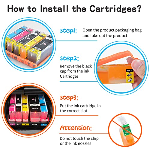 VineonTec Compatible for 280 281 Ink Cartridges, C A K E Maker C A K E Printer Work with PIXMA TS6120 TS6220 TS6320 TS8120 TS8220 TS8320 Printer, (5 Pack)