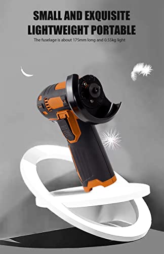 Weytoll 12V Cordless Brush Angle Grinder Kit, Grinding Disc 3/76mm, 19500rpm Electric Grinding Tool Mini Grinder Handheld Cutter with 2pcs 12V1300mAh Batteries and 6 Cutting Discs, Orange