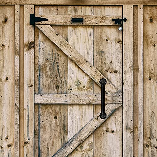 Industrial Steel Pipe Towel Rack Holder,Wall Mounted Heavy Duty Towel Bar, Matte Black Finish Hand Towel Rod for Bathroom(2 Pack) (12inch)