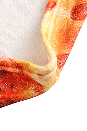 Pizza Throw Fuzzy Soft Blanket for Kids and Adult, Novelty Realistic Funny Food Warm 285 GMS Cozy Flannel Blanket