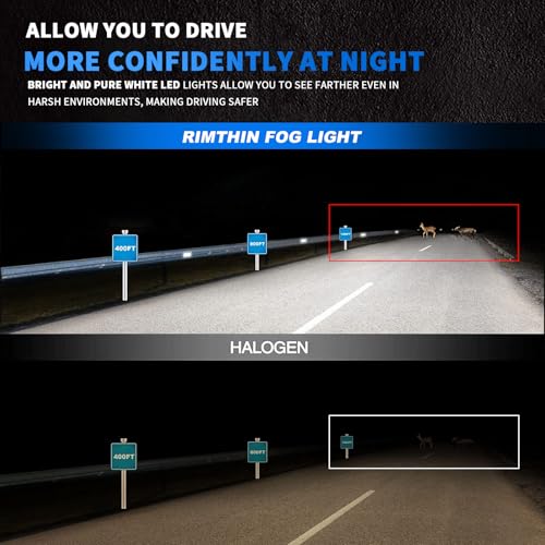 H11 Bulbs, 60W 16000LM Fog Lights, Super Bright Cool White Light Bulbs, Plug & Play, Pack of 2