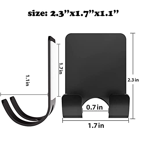 Razor Holder Shaver Hook Hanger Stand Self Adhesive Hooks Heavy Duty Stainless Steel Phone Holders for Shower, Tools for Hanging Washcloth Towel Loofah for Bathtub Wall, Black (Black-4)