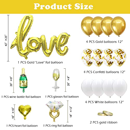 Wedding Decorations,Mr & Mrs Banner, Photo Banner and Set of 12+5 distinctive Balloons for Wedding/Anniversary/Engagement/Valentines Day Party