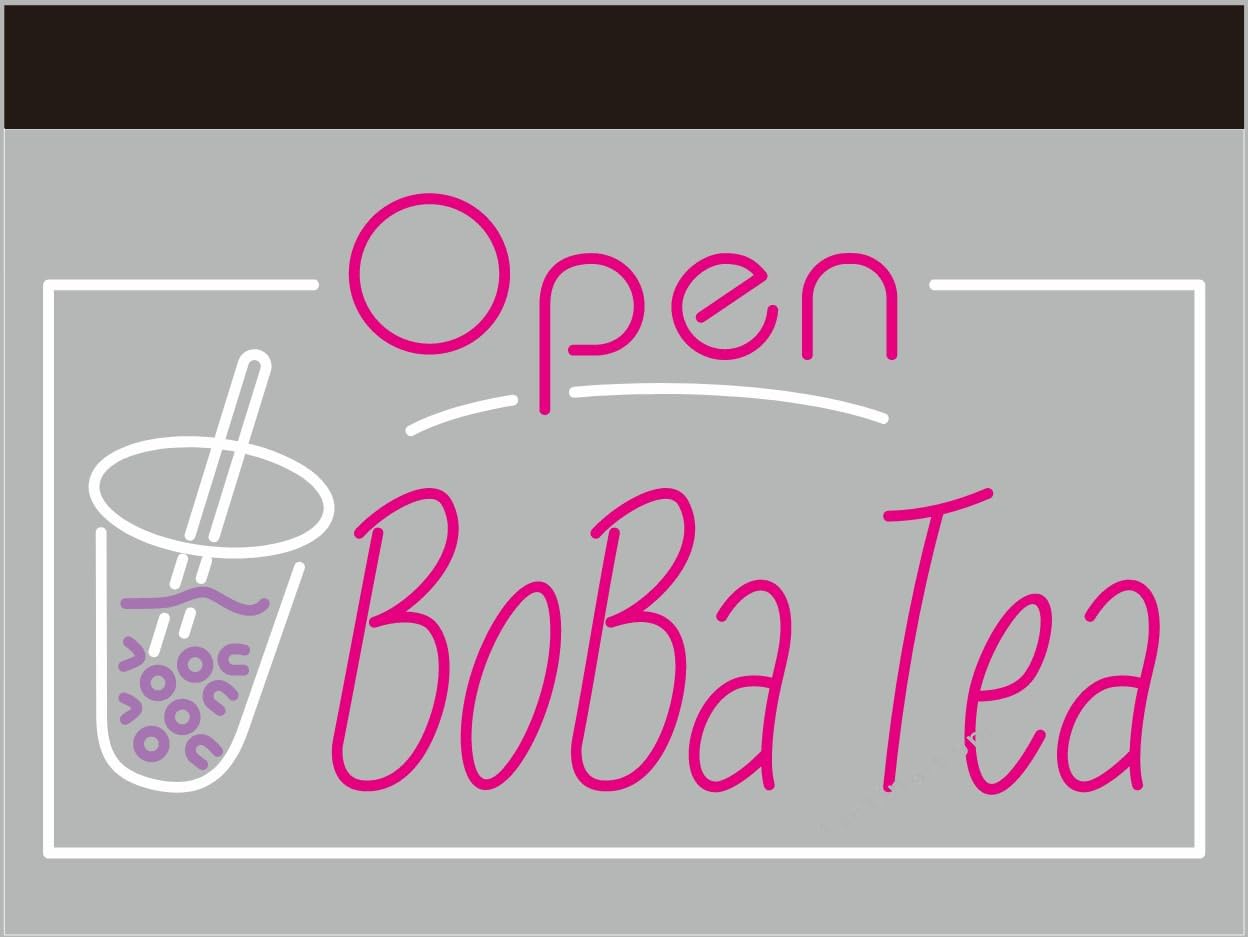 Bar Neon Light Sign Boba Tea. Open. Bubble Milk Tea St6-i4031 Lamp Neon Like Led Signs For Wall Decor