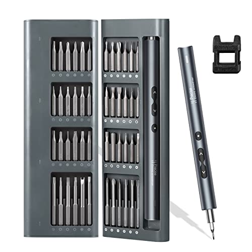 LOFICOPER Electric Precision Screwdriver, 51 in 1 Mini Electric Screwdriver Set with 48 Bits, Type-C USB Charging Port, Charging Indication, LED Light, Magnetizer for PC, Electronics, Phone, Watch