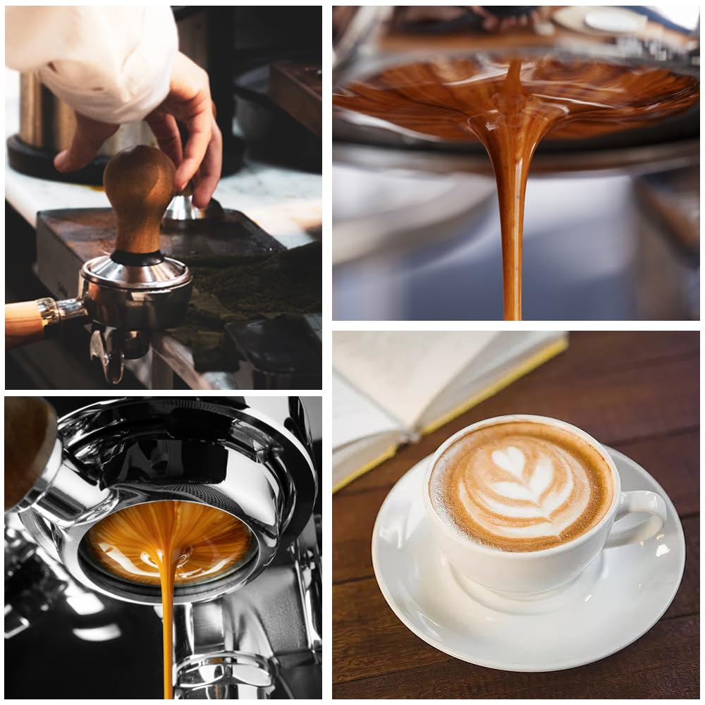 VIGIND 51mm Bottomless Portafilter 3 Ears Included 1 Cup filter Basket,Compatible For Delonghi EC680 EC685,EUPA and SMEG Coffee Machine,Stainless Steel Coffee Espresso Machine Part and Wooden Handle