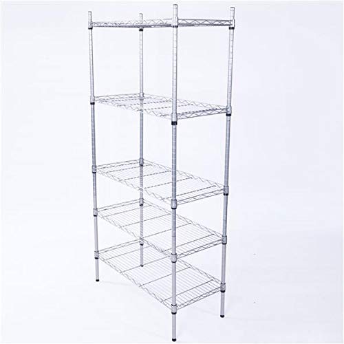 HH Building 5-Tier Wire Shelving Unit Adjustable Steel Wire Rack Shelving 5 Shelves Steel Storage Rack, Function Metal Shelves Garage Storage Shelves for Kitchen Living Room Office Garage