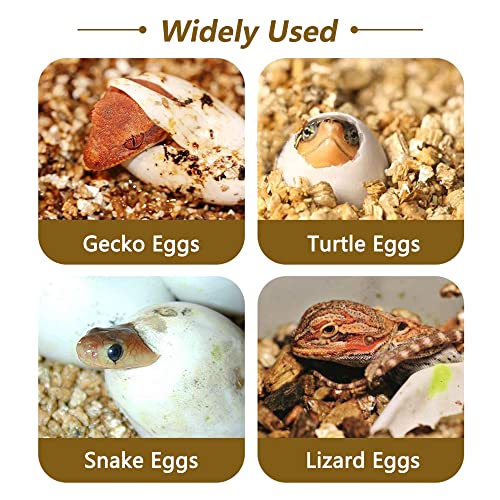 JOBEDE 16 Grids Reptile Breeding Box, Reptile Egg Incubator Professional Plastic Reptile Breeding Box Hatching Box Case Tray for Hatching Gecko Lizards Lions Mane Without Thermometer
