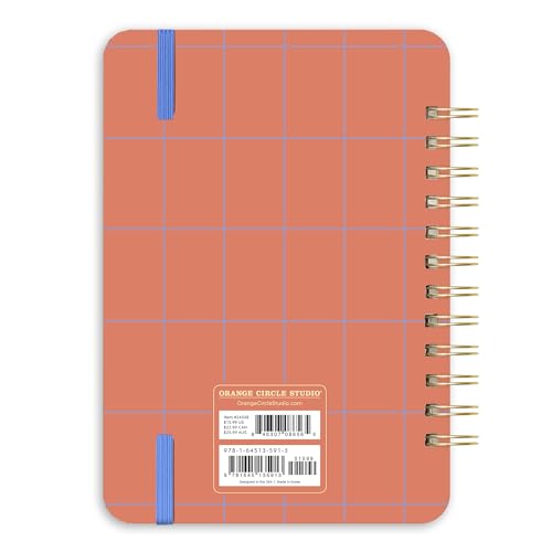 Orange Circle Studio Do It All 2024 Weekly Planner, 17-Month Wire-O Bound Calendar Book with Dotted Grid Week-Per-Spread View & To-Do Lists, Appointment, Budget & Goal Tracker for School/Work, Coral