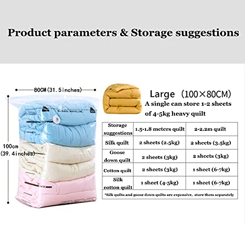 Revolutionary Plastic Space Saver Vacuum Storage Bag for Clothes,No Need Pump Vacuum Seal Bags for Clothing,Reusable Compression Vaccummpacking Bags for Storage,Large,4PCS, 39.3βΓ31.5β