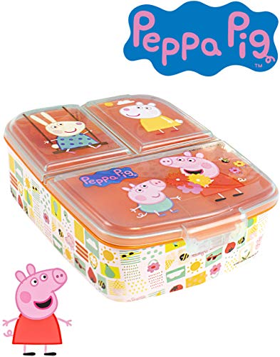 Peppa Pig Lunch Bag Set (Lunch bag, 430ml BPA Free Bottle & Lunch box)