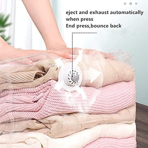 Revolutionary Plastic Space Saver Vacuum Storage Bag for Clothes,No Need Pump Vacuum Seal Bags for Clothing,Reusable Compression Vaccummpacking Bags for Storage,Large,4PCS, 39.3βΓ31.5β