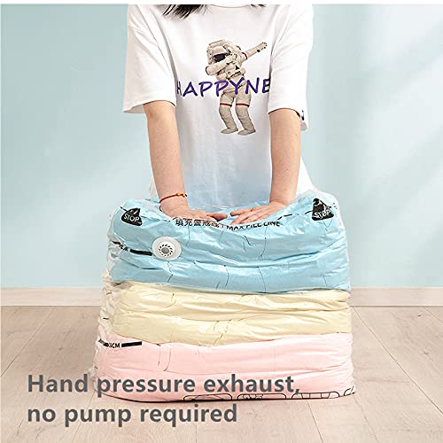 Revolutionary Plastic Space Saver Vacuum Storage Bag for Clothes,No Need Pump Vacuum Seal Bags for Clothing,Reusable Compression Vaccummpacking Bags for Storage,Large,4PCS, 39.3βΓ31.5β