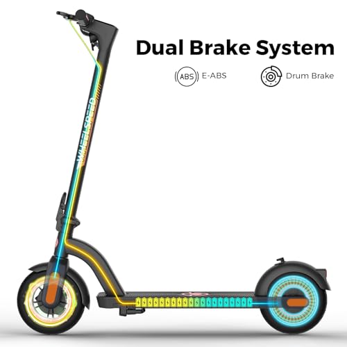 Wheelspeed Electric Scooter Primer, 12-14 Miles Long Range & 15 MPH Lightweight Commuting Electric Scooter, 350W Motor & 8.5" Pneumatic Tires Portable E-Scooter for Adults with Anti-Theft E-Lock