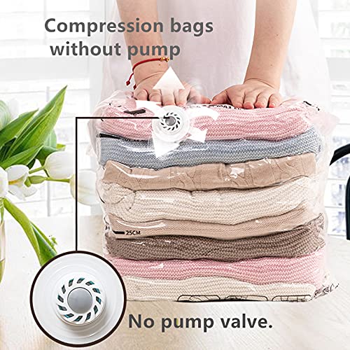 Revolutionary Plastic Space Saver Vacuum Storage Bag for Clothes,No Need Pump Vacuum Seal Bags for Clothing,Reusable Compression Vaccummpacking Bags for Storage,Large,4PCS, 39.3βΓ31.5β
