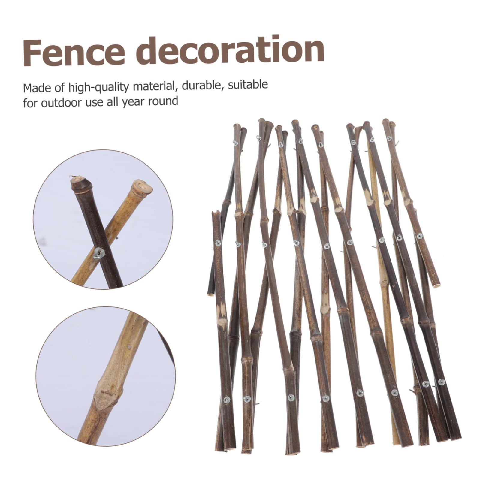 OFFSCH Corrosive Decorative Fence Screen for Garden Yard with Gate Stylish Outdoor Fence for Enhanced Privacy and Aesthetic Appeal