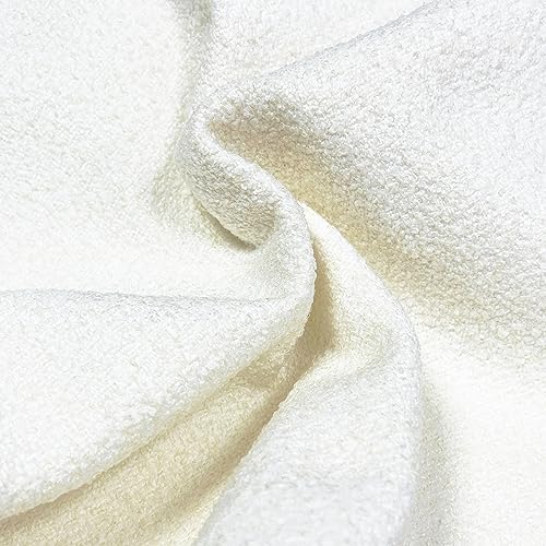 WOKANI White Textured Boucle Throw Pillow Covers 20x20 Decorative Accent Decorations Neutral Cushion Cases Home Decor Square for Couch Living Room Bedroom Sofa,Set of 2 Cream Ivory
