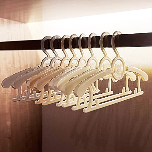 Baby Clothes Hangers, Adjustable Clothes Hangers for Infant and Baby- 10packs,, White