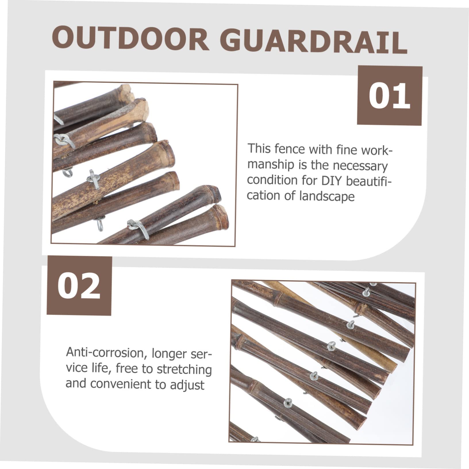 OFFSCH Corrosive Decorative Fence Screen for Garden Yard with Gate Stylish Outdoor Fence for Enhanced Privacy and Aesthetic Appeal