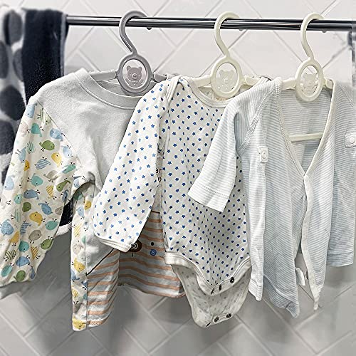Baby Clothes Hangers, Adjustable Clothes Hangers for Infant and Baby- 10packs,, White