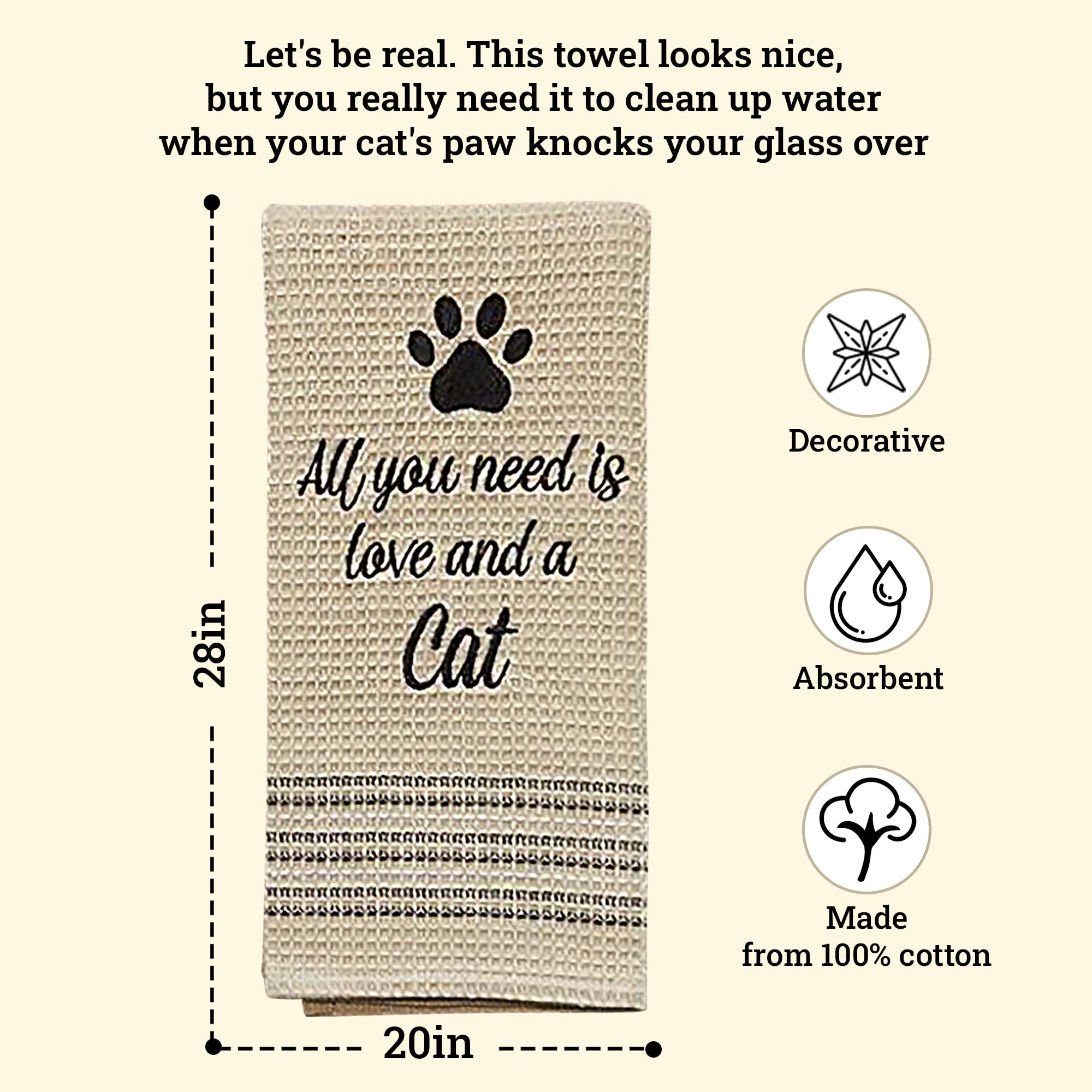 Cozy Home Base – Cat Lovers – Cat Gifts for Women – Coffee Tumbler, Funny Coasters, Kitchen Towel Gift Set