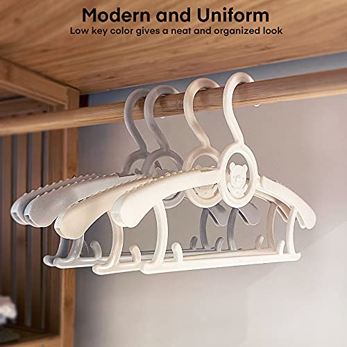 Baby Clothes Hangers, Adjustable Clothes Hangers for Infant and Baby- 10packs,, White
