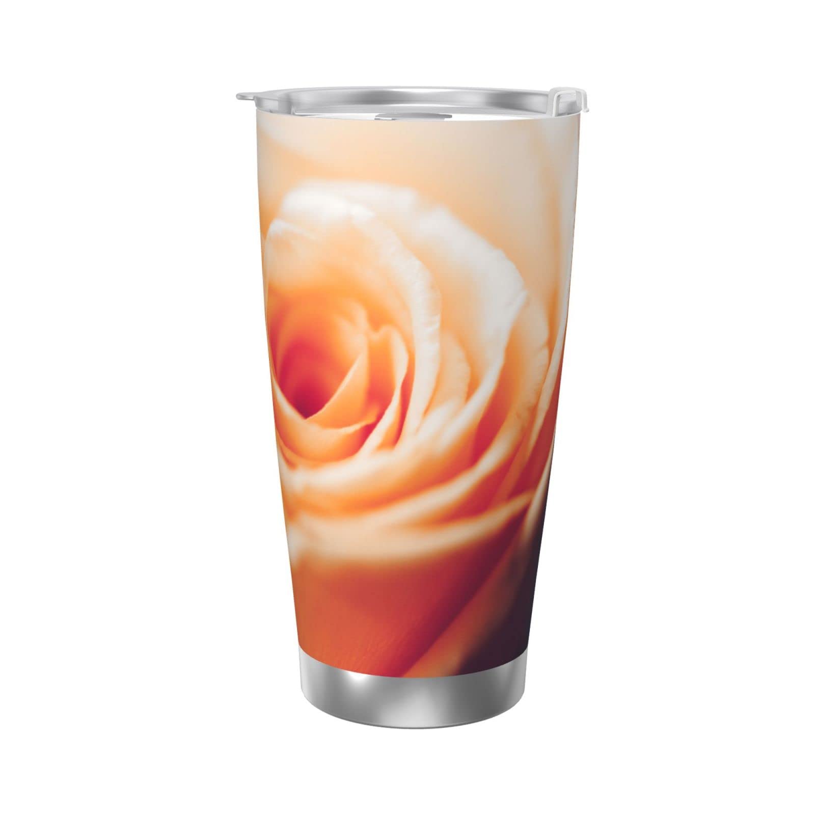 Evealyn Vintage Rose Blooms Printed 20 Oz Tumbler Insulated Tumbler Travel Mug Stainless Steel Cup Coffee Mug With Lids For Home Outdoor Office
