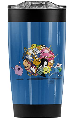 Logovision Adventure Time Blue Glob Ball Stainless Steel Tumbler 20 oz Coffee Travel Mug/Cup, Vacuum Insulated & Double Wall with Leakproof Sliding Lid | Great for Hot Drinks and Cold Beverages