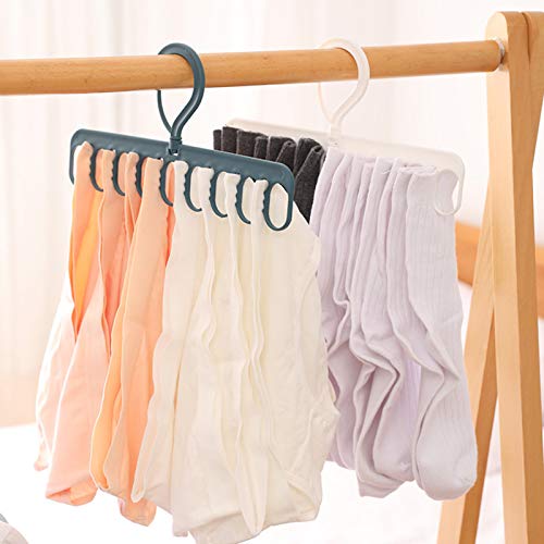 Clothes Hanger, Laundry Drying Rack Multi-use Strong Construction Plastic Home Hotel Apartment Excellent Clamping Organizer Hanger for Gifts - Grey