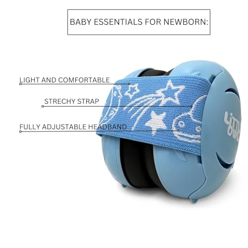 Little Owl Noise Cancelling Headphones for Kids - Baby & Toddler Ear Protection Earmuffs with Elastic Headband