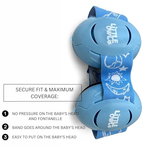 Little Owl Noise Cancelling Headphones for Kids - Baby & Toddler Ear Protection Earmuffs with Elastic Headband