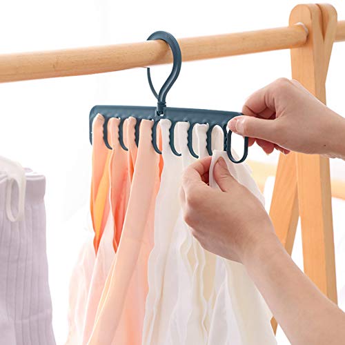 Clothes Hanger, Laundry Drying Rack Multi-use Strong Construction Plastic Home Hotel Apartment Excellent Clamping Organizer Hanger for Gifts - Grey