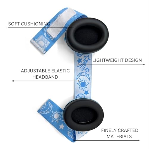 Little Owl Noise Cancelling Headphones for Kids - Baby & Toddler Ear Protection Earmuffs with Elastic Headband
