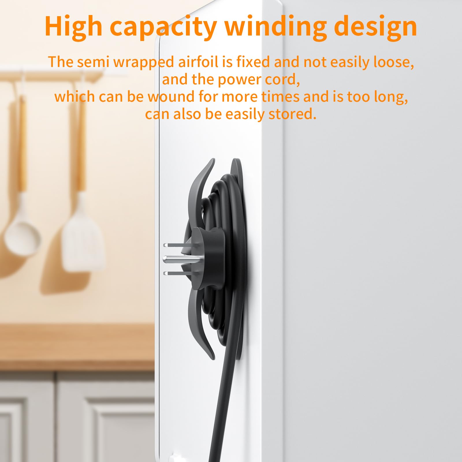 YIPVER Cord Organizer for Kitchen Appliances, 9 Pack Cords Winder Wrapper Appliance Holder Storage Home Hider on Coffee Maker, Air Fryer, Mixer, Toaster., YH-001#