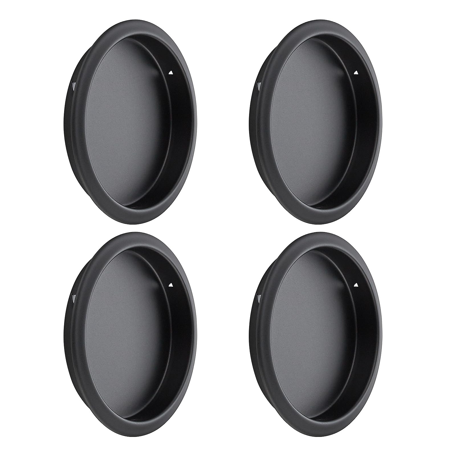 Ravinte 4 Pack Closet Door Finger Pull 2-1/8", Sliding Closet Door Hardware Easy Snap-in Installation, No Nails Needed