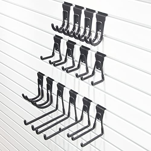 ATOOLA Slatwall Hooks, Garage Slatwall Accessories, Multi Size Slatwall Hooks and Hangers, 14Pack