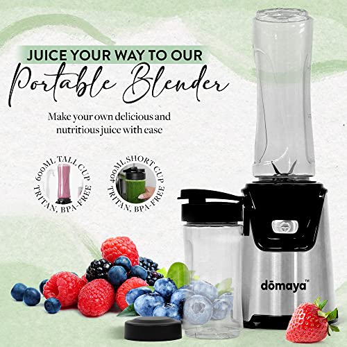 Personal Compact Bullet Blender with BPA-Free 400mL Short Blender Cup and 600mL Tall Cup, Portable Blender for Shakes and Smoothies, Mini Blender for kitchen with Extractor Blade - Domaya