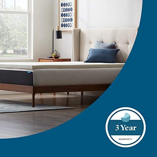 LUCID 2 Inch Dunlop Latex Mattress Topper, King